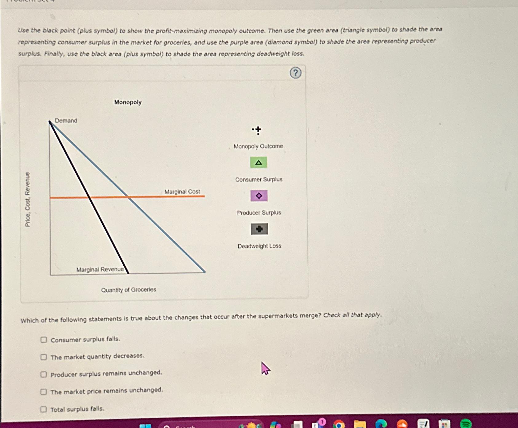 Solved Use the black point (plus symbol) ﻿to show the | Chegg.com