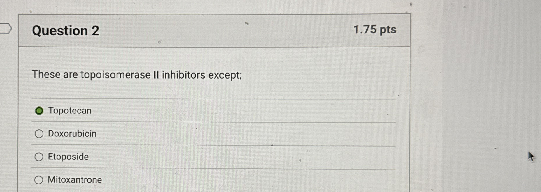 Solved Question 21.75 ﻿ptsThese are topoisomerase II | Chegg.com