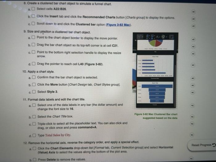 Solved 8. Creale a clustered bar chart object to simulate a | Chegg.com
