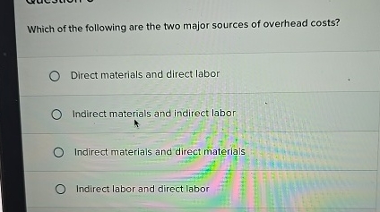Solved Which of the following are the two major sources of | Chegg.com