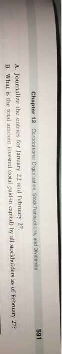 Solved Obj2 EX 12-3 Entries for issuing par stock SHOW ME | Chegg.com