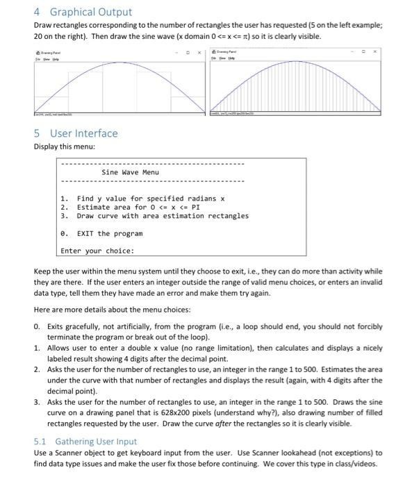 Solved \r\n4 Graphical Output Draw rectangles corresponding | Chegg.com