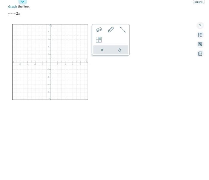Solved Graph the line. y=−2x | Chegg.com