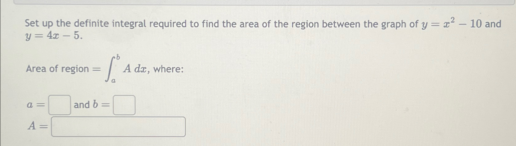 Solved Set up the definite integral required to find the | Chegg.com