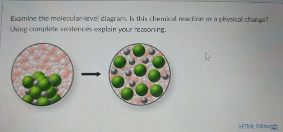 Solved Examine the molecular-level diagram. Is this chemical | Chegg.com