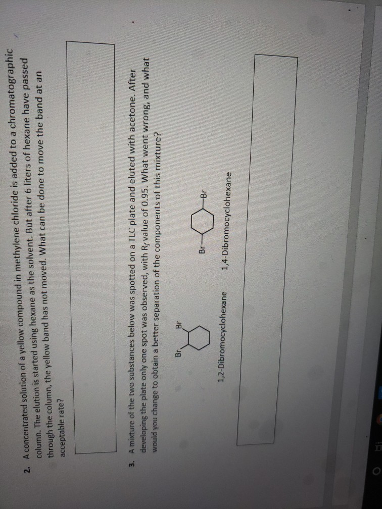 Solved 2. A concentrated solution of a yellow compound in | Chegg.com