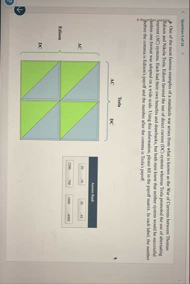 Solved Question 5 ﻿of 16a. ﻿One of the most famous examples | Chegg.com