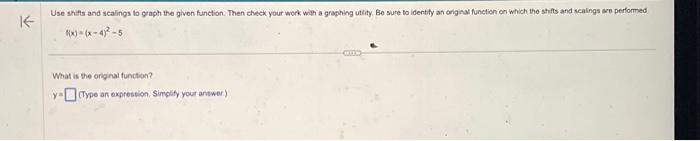 Solved Use shifts and scalings to graph the given function. | Chegg.com