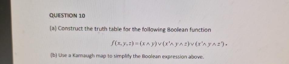 Solved (a) ﻿Construct the truth table for the following | Chegg.com