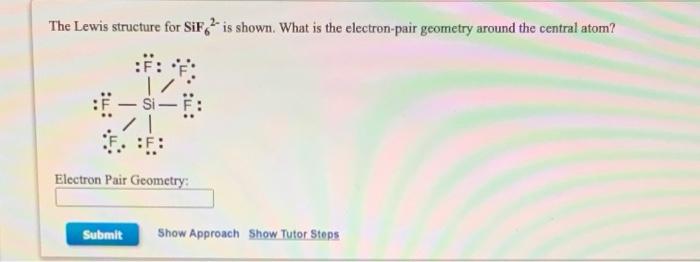 Solved The Lewis structure for Sif, is shown. What is the | Chegg.com