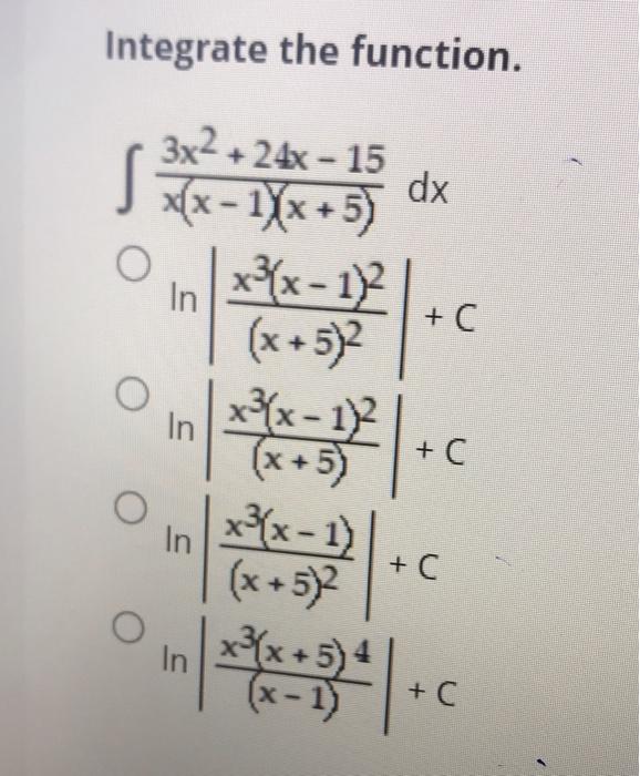 Solved Integrate the function. | Chegg.com