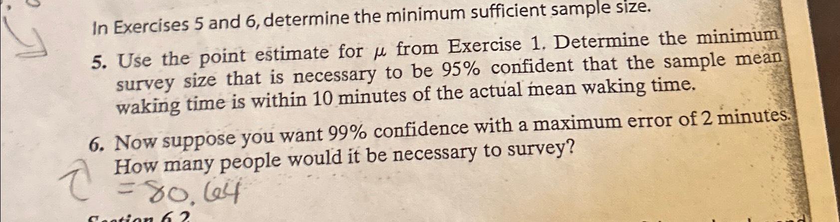 In Exercises 5 ﻿and 6, ﻿determine the minimum | Chegg.com