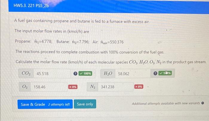 Solved A fuel gas containing propane and butane is fed to a | Chegg.com