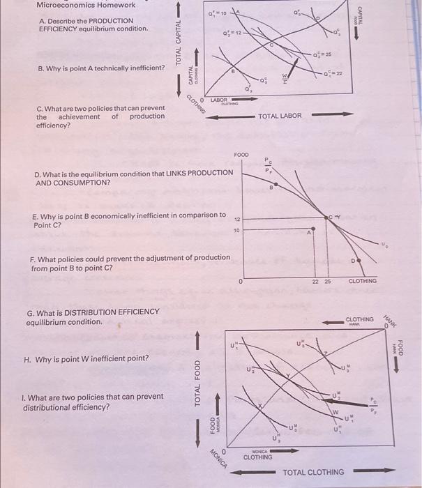 Solved A Describe The Production Efficiency Equilibrium
