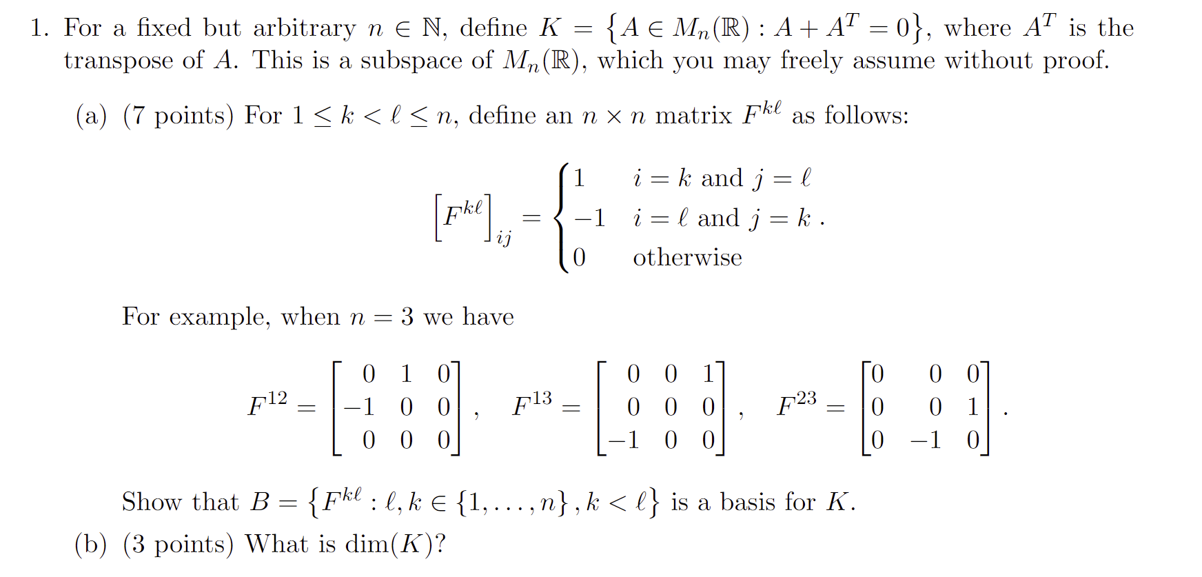 Solved For a fixed but arbitrary ninN, define | Chegg.com