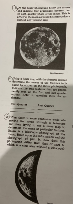 Solved the moon is an interesting celestial object to | Chegg.com