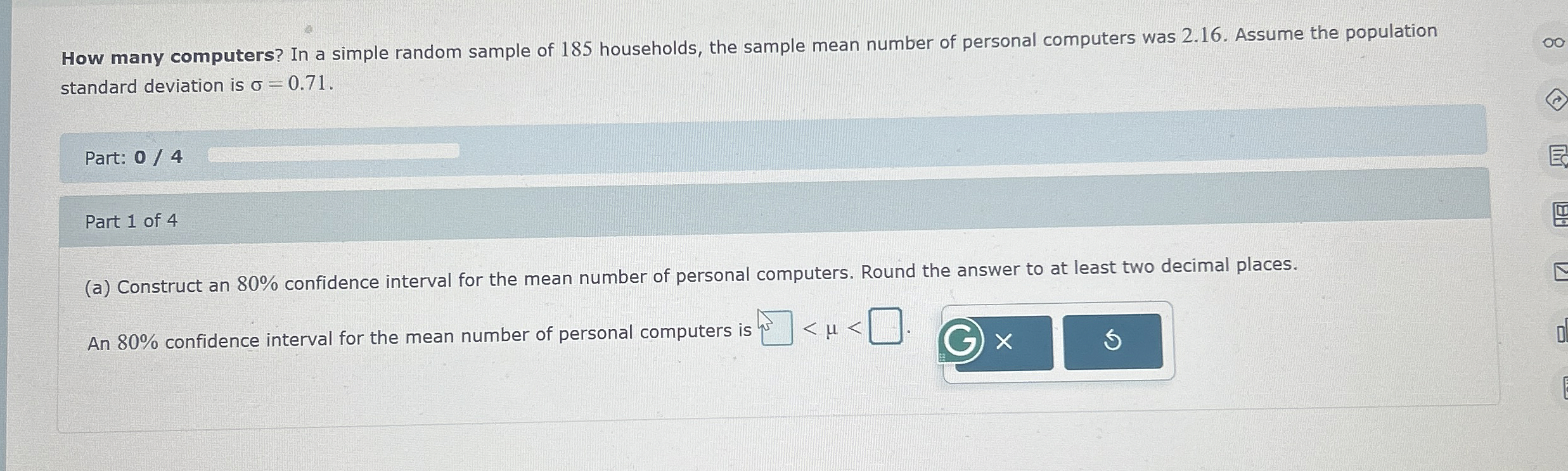 Solved How many computers? In a simple random sample of 185 | Chegg.com