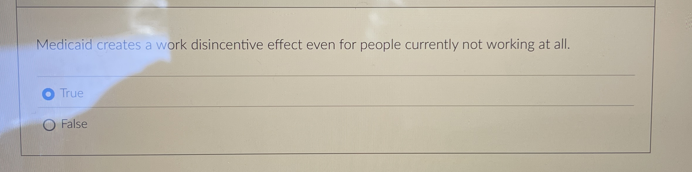 Solved Medicaid creates a work disincentive effect even for | Chegg.com
