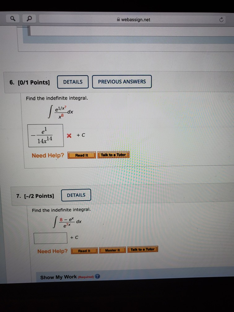 Solved o A webassign.net 6. [0/1 Points] DETAILS PREVIOUS | Chegg.com
