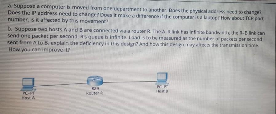 Solved A. Suppose A Computer Is Moved From One Department To 
