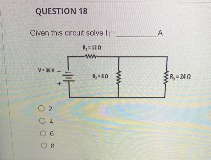 Solved Given this circuit solve IT= A | Chegg.com