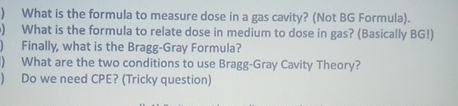 Solved What is the formula to measure dose in a gas cavity? | Chegg.com