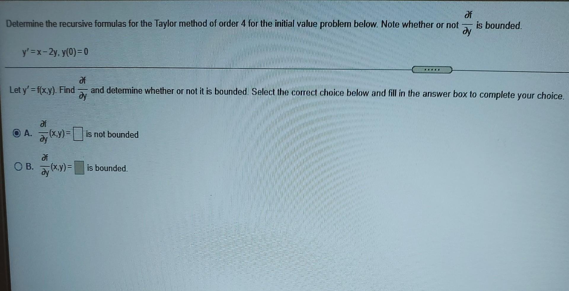 Solved Determine the recursive formulas for the Taylor | Chegg.com