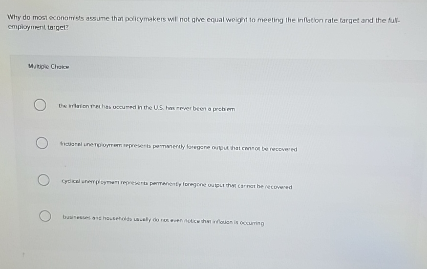 Solved Why do most economists assume that policymakers will | Chegg.com
