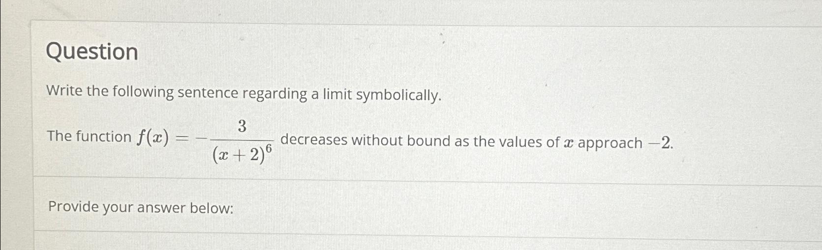 Solved QuestionWrite the following sentence regarding a | Chegg.com
