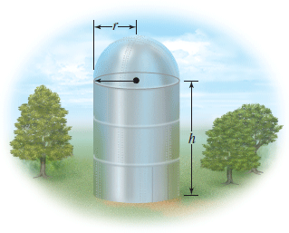Solved A grain silo has the shape of a right circular | Chegg.com