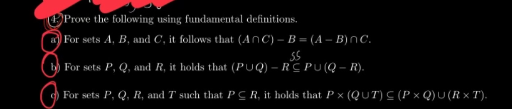 Solved 14.) ﻿Prove the following using fundamental | Chegg.com