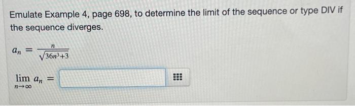 Solved (1 point) Determine whether the sequence is divergent | Chegg.com