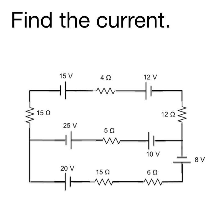 Solved Find the current. | Chegg.com
