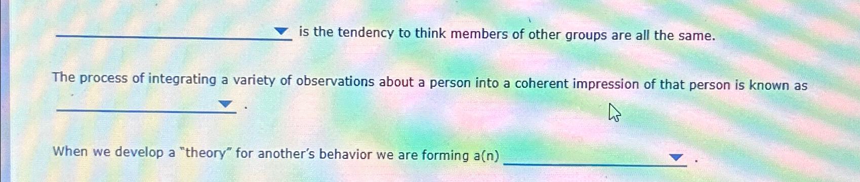 Solved is the tendency to think members of other groups are | Chegg.com