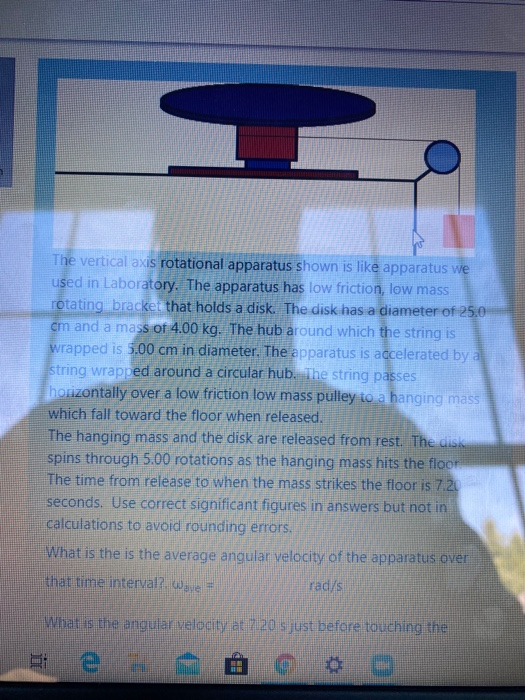 Solved The vertical axis rotational apparatus shown is like | Chegg.com