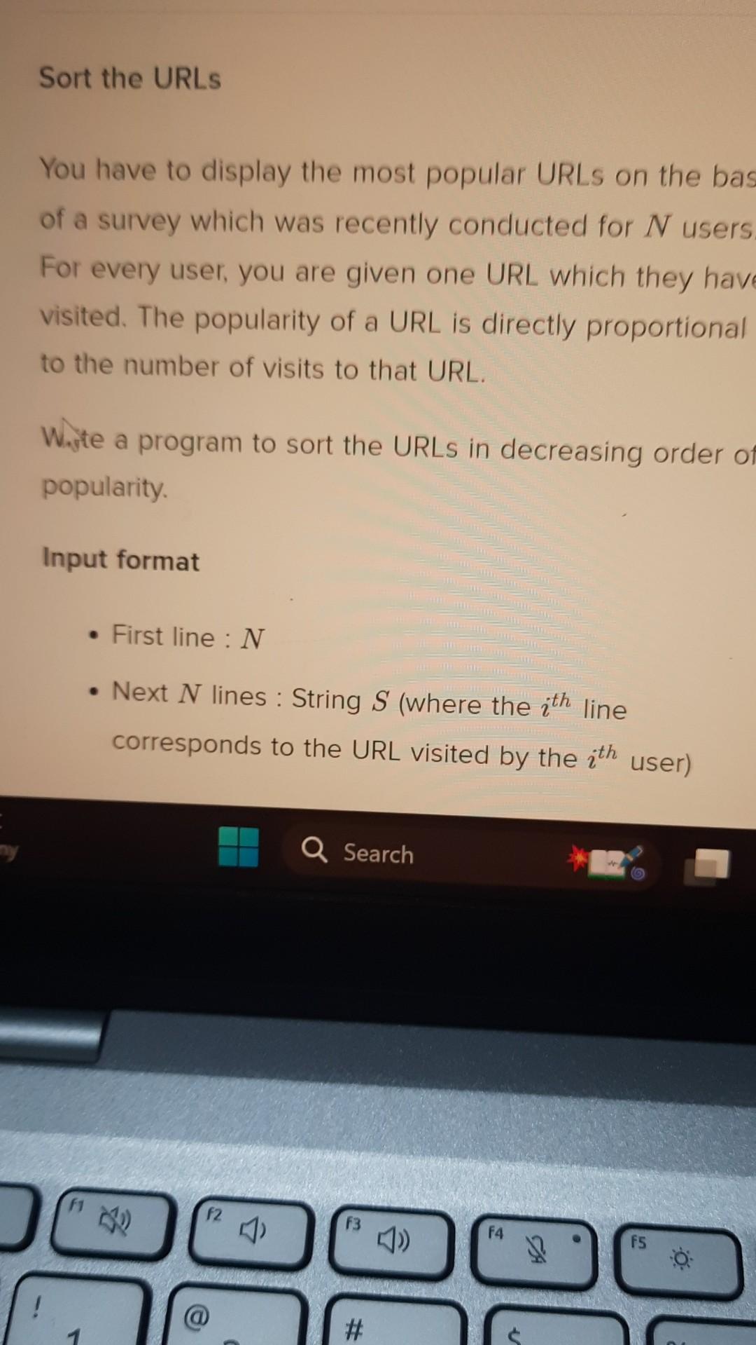 Solved Sort the URLs You have to display the most popular | Chegg.com