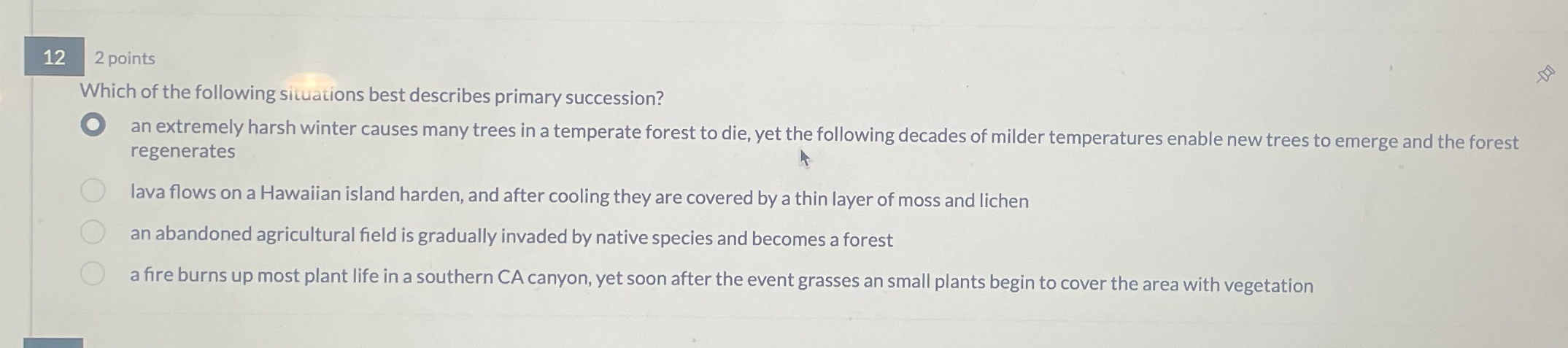 Solved 122 ﻿pointsWhich of the following situations best | Chegg.com