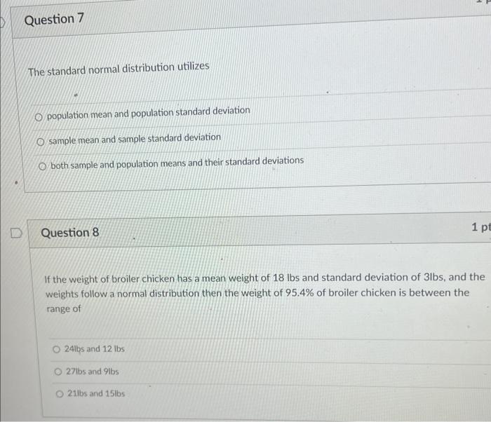 Solved Use the standard normal distribution to answer the | Chegg.com
