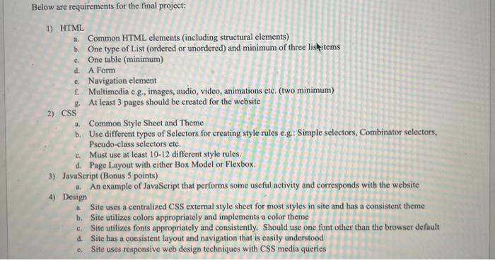 Solved please create an about.html, services.html, | Chegg.com