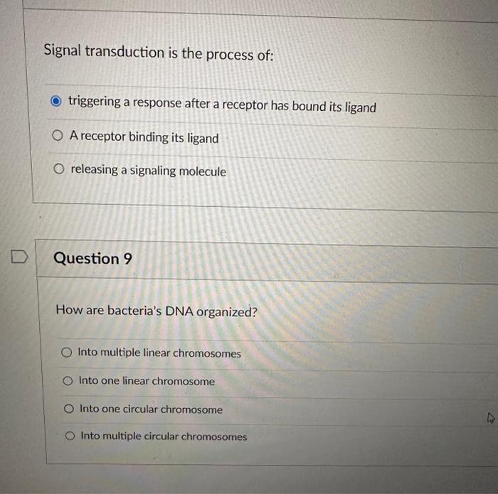 Solved Signal transduction is the process of: triggering a | Chegg.com