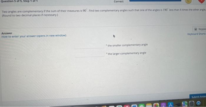 Solved Two angles are complementary if the sum of their | Chegg.com