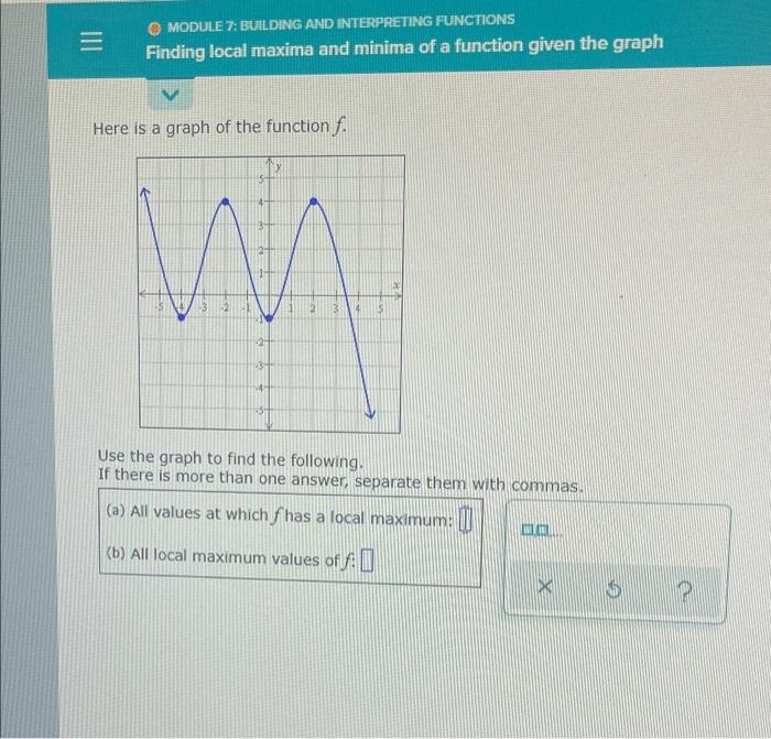 Solved = MODULE 7: BUILDING AND INTERPRETING FUNCTIONS | Chegg.com