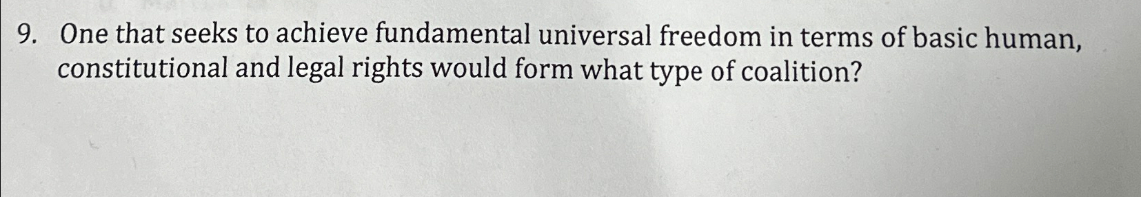 Solved One that seeks to achieve fundamental universal | Chegg.com