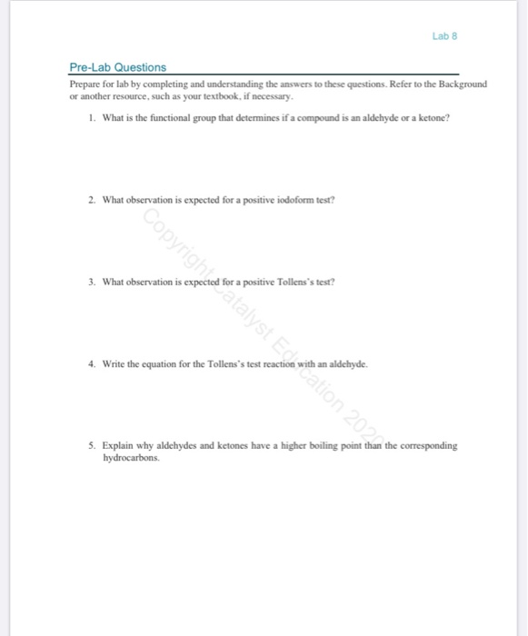 Solved Lab 8 3. What observation is expecte atalyst Ecation | Chegg.com Solved Lab 8 3. What observation is expecte atalyst Ecation | Chegg.com