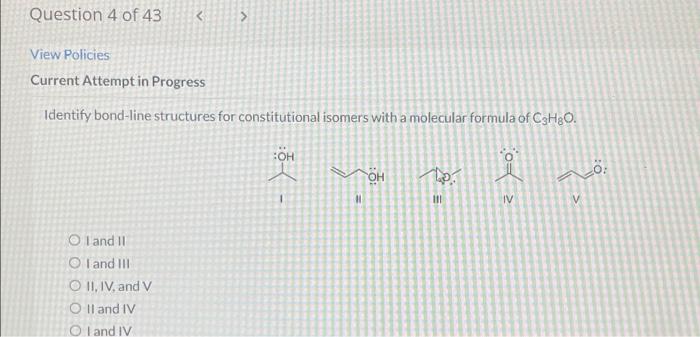 C3h8o Isomers Line Structures
