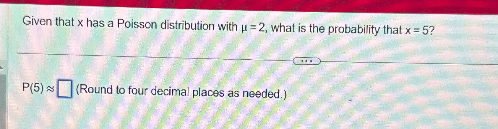 Given that x ﻿has a Poisson distribution with μ=2, | Chegg.com