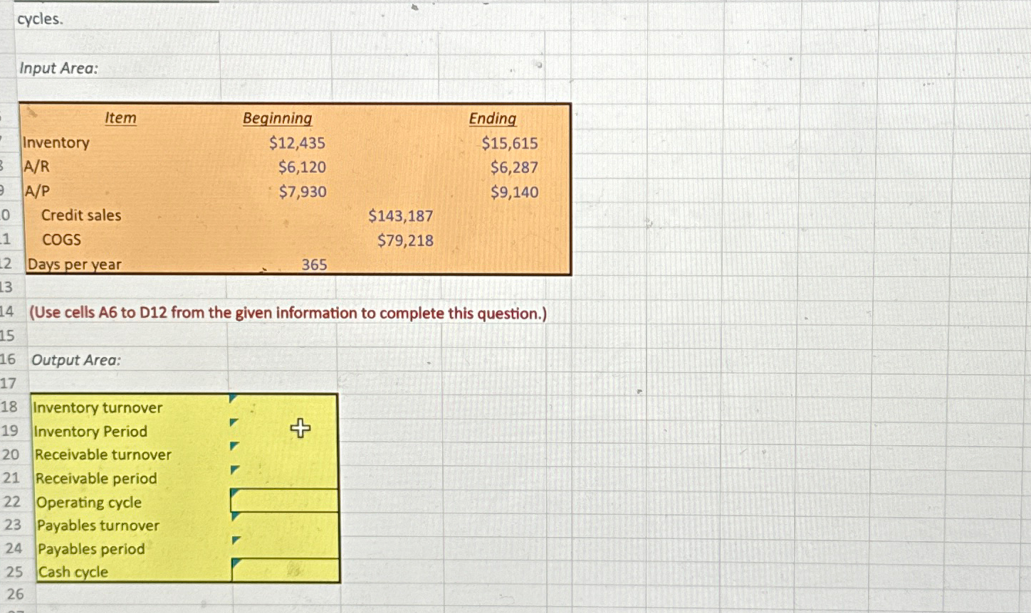 Solved cycles.Input | Chegg.com