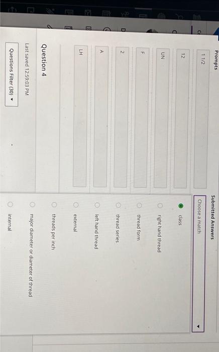 Solved The following thread note is on a print. Explain each | Chegg.com