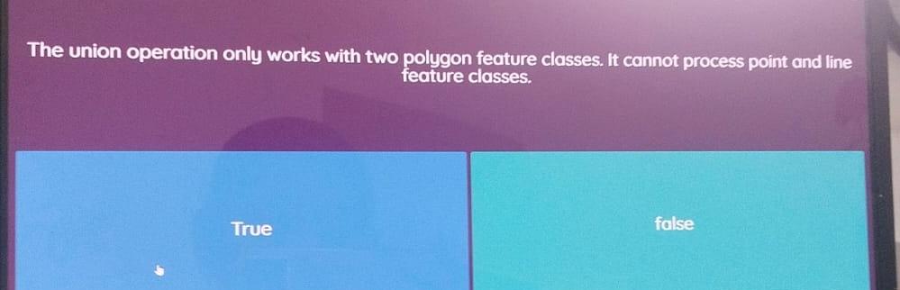 Solved The union operation only works with two polygon | Chegg.com