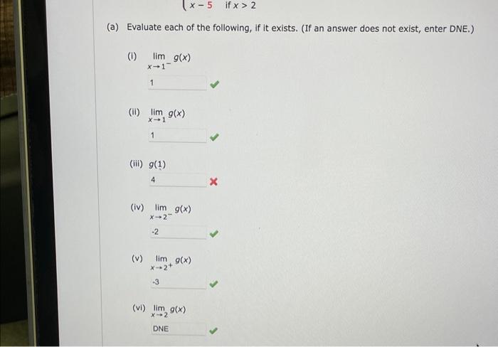 (a) Evaluate each of the following, if it exists. (If | Chegg.com